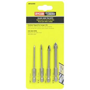 glass/tile hex shank bit set (4-piece)