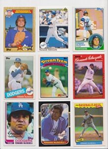 fernando valenzuela / 25 different baseball cards featuring fernando valenzuela