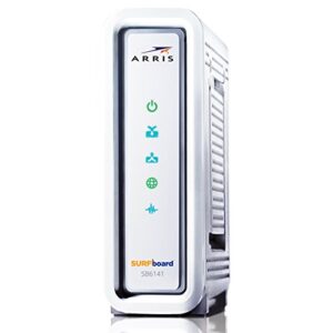 arris surfboard sb6141-rb 8x4 docsis 3.0 cable modem (renewed)