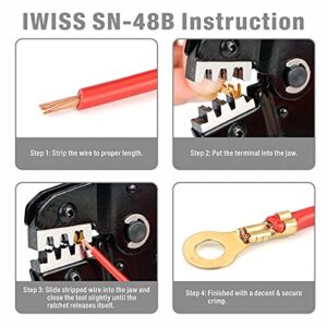 iCrimp SN-48B Pin Crimping Tools 3.96/4.8/5.08/6.3 mm 26-16AWG Crimper 0.14-1.5mm² for Dupont & JST-SM Molex Connectors and Terminals