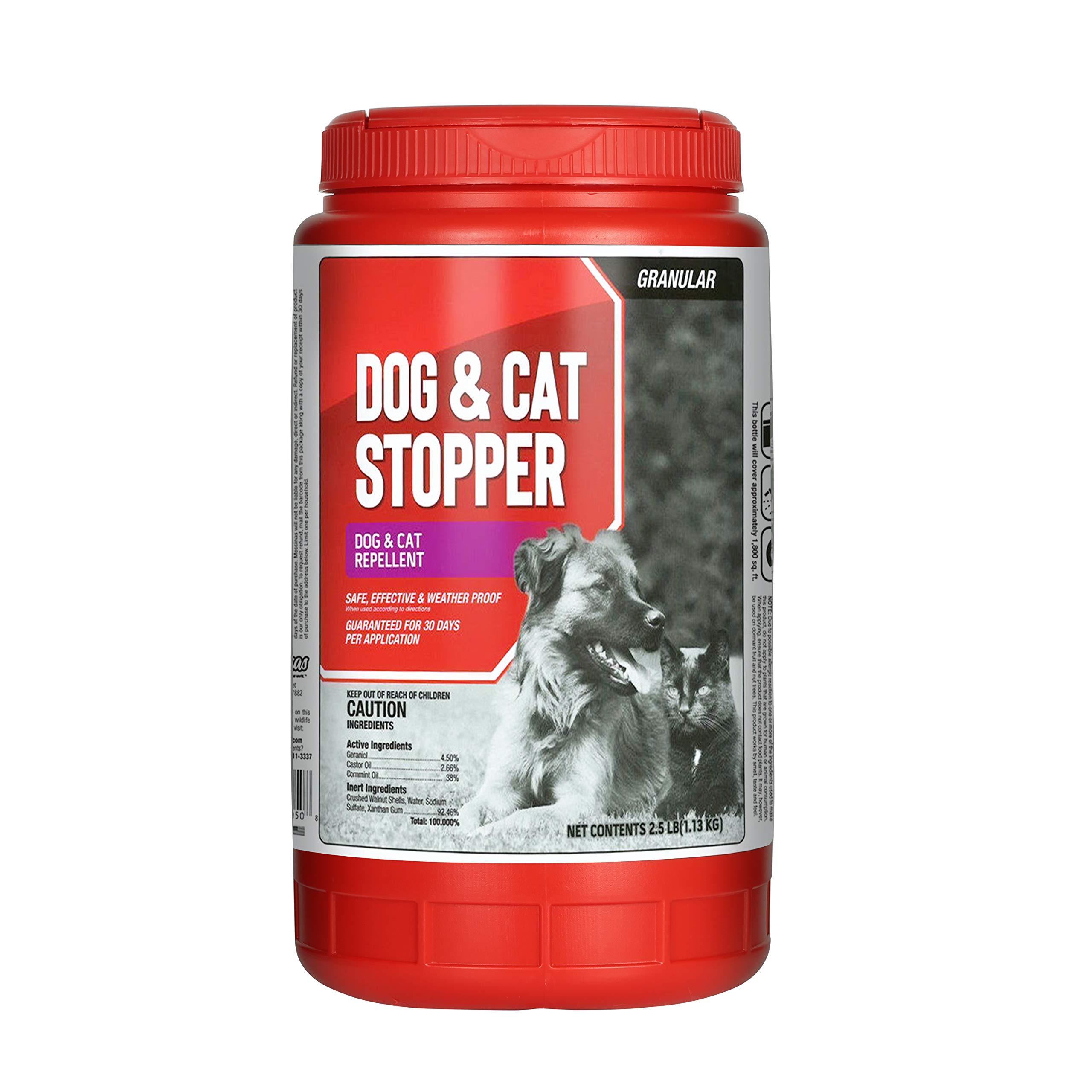 Messina Wildlife WW-G-001 Dog & Cat Stopper Pest Repellant Shaker Jug, 2.5 lb, red