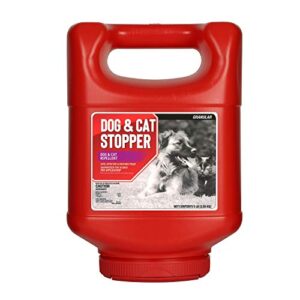 messina wildlife dog & cat animal stopper granular repellent - safe & effective, all natural food grade ingredients; repels dogs and cats; ready to use, 5 lb shaker jug