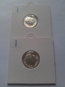 reedersong 1964-d roosevelt dimes-2 pack