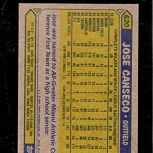 1987 Topps #620 Jose Canseco - Oakland Athletics MLB