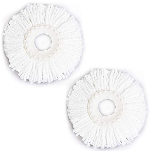 Goplus 2 Pieces Mop Replacement Head Spin Microfiber Magic Mop Refill 360° Spinning