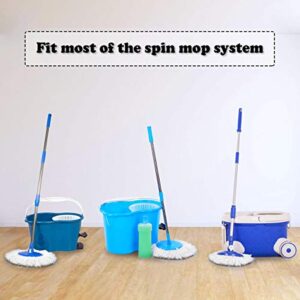 Goplus 2 Pieces Mop Replacement Head Spin Microfiber Magic Mop Refill 360° Spinning