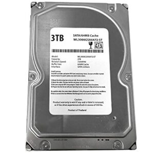 WL 3TB 7200RPM 64MB Cache SATA 6.0Gb/s 3.5" Desktop Hard Drive (For Server, RAID, NAS, DVR, Desktop PC) w/1 Year Warranty