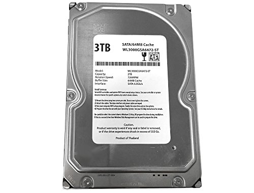 WL 3TB 7200RPM 64MB Cache SATA 6.0Gb/s 3.5" Desktop Hard Drive (For Server, RAID, NAS, DVR, Desktop PC) w/1 Year Warranty