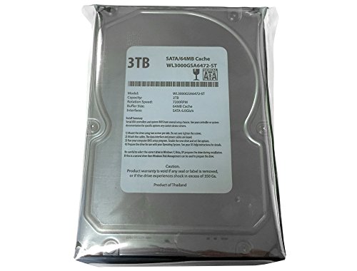 WL 3TB 7200RPM 64MB Cache SATA 6.0Gb/s 3.5" Desktop Hard Drive (For Server, RAID, NAS, DVR, Desktop PC) w/1 Year Warranty