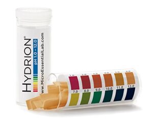 hydrion ph strips ph range 1-12 100 strips per vial