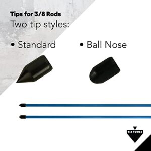 T&T Tools Standard Tips for 3/8" Soil Probe Rods 3 Pack - Replacement Tips for Smart Stick or Mighty Probe, Metal Rod - for Use with Locating Tools, Plumbing Tools, Landscaping and Gardening Tools