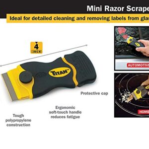 25 Plastic Double Edged Razor Blades with Titan Razor Scraper - Mini Scraper Combo