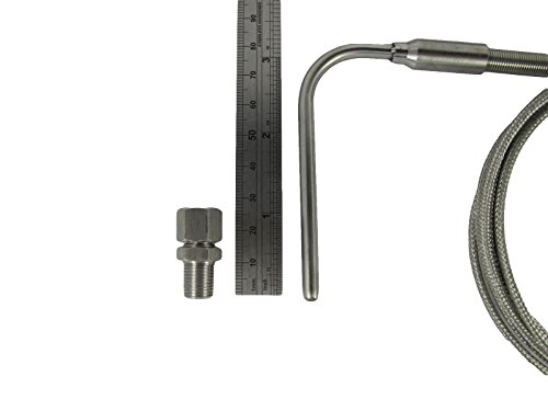 K Type Thermocouple Temperature Sensors for Exhaust Gas Temperature (EGT) with 1/8" NPT Adjustable Compression Fittings