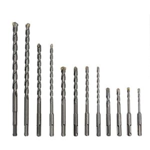 XtremepowerUS 17 Pc Drill Bits Chisel SDS Plus Rotary Hammer Bits Concrete Rotary Hammer Drill Groove Set SDS Plus Case