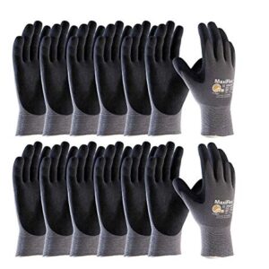 34-874 MaxiFlex Ultimate Nitrile Grip Work Gloves Sizes S-XL (Extra Large), (Pack of 3)