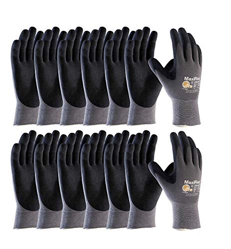 34-874 MaxiFlex Ultimate Nitrile Grip Work Gloves Sizes S-XL (Extra Large), (Pack of 3)