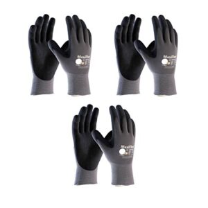 maxiflex 34-874 ultimate nitrile grip work gloves, medium, 3 piece