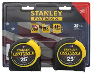 stanley consumer tools fmht74038 25' fatmax tape measure (2 pack)