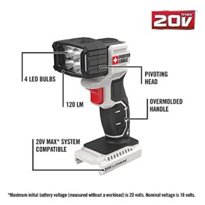 PORTER-CABLE 20V MAX* Cordless Drill Combo Kit, 4-Tool (PCCK615L4) , Grey