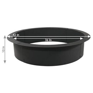 Sunnydaze 2mm Thick Steel Fire Pit Ring Insert - DIY Above or In-Ground Liner - 42-Inch Outer Diameter (36-Inch Inner Diameter)