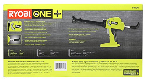 Ryobi P310G 18v Pistol Grip Variable Discharge Rate Power Caulk and Adhesive Gun (Tool Only, Holds 10 Ounce Carriage)