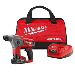 milwaukee m12 fuel 2416-21xc 12-volt cordless lithium-ion 4.0ah 5/8 in. brushless sds-plus rotary hammer kit