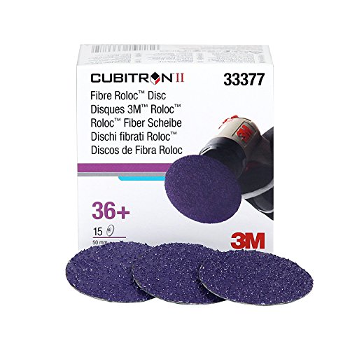 Cubitron 3M Roloc Fibre Disc 786C, 33377, 2 in (50 mm), 36+, 15 discs per carton