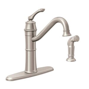 moen 87999srs 1h srs kt faucet w/spray, 9, spot resist stainless