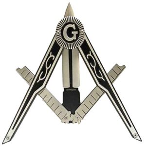 unoseks tg,llc treasure gurus free mason seal g square & compass folding pocket knife