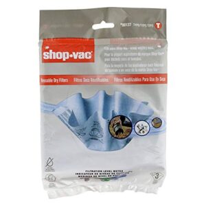 shop vac 3 reusable dry filters 90137