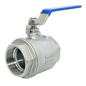 dan speed 2" npt female 316 stainless steel full port ball valve vinyl handle wog1000