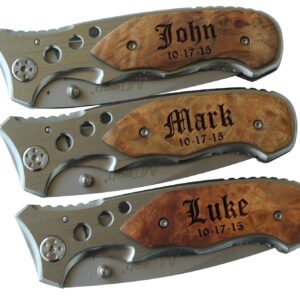 MTECH USA Free Engraving Personalized Laser Engraved Tactical Pocket Knife, Fathers Dad for Day, Groomsmen Gift, Graduation Gifts, Gifts for Men … (MT 423SL)