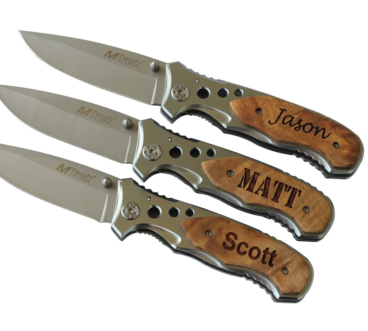 MTECH USA Free Engraving Personalized Laser Engraved Tactical Pocket Knife, Fathers Dad for Day, Groomsmen Gift, Graduation Gifts, Gifts for Men … (MT 423SL)