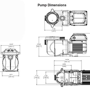 Pentair EC-342001 SuperFlo VS Variable Speed Pool Pump, 1 1/2 Horsepower, 115/208-230 Volt, 1 Phase - Energy Star Certified, Almond