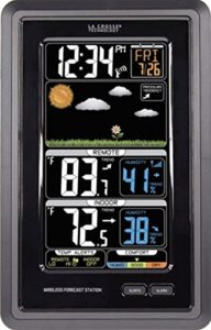 la crosse technology s88907 vertical wireless color forecast station with temperature alerts