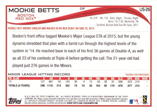 2014 Topps Update Baseball #US-26 Mookie Betts Rookie Card