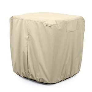 Covermates Air Conditioner Cover - Light Weight Material, Weather Resistant, Elastic Hem, AC & Equipment-Khaki