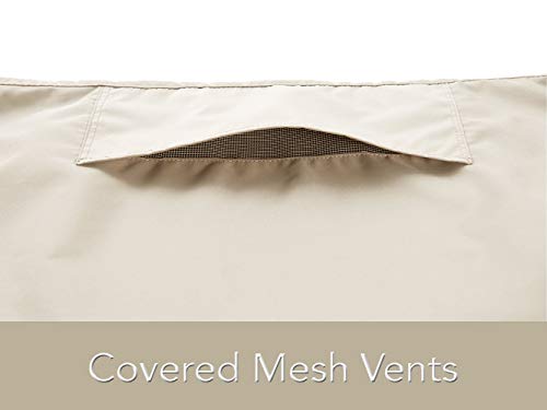 Covermates Air Conditioner Cover - Light Weight Material, Weather Resistant, Elastic Hem, AC & Equipment-Khaki