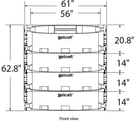 Wellcraft 5600 Polycarbonate Well Cover - Flat Cover