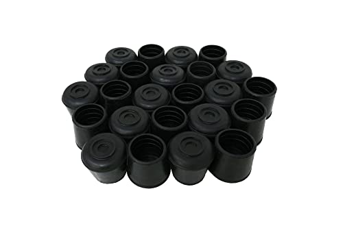 Shepherd Hardware 8759E Rubber Leg Tips, 5/8 Inch (Pack of 24),Black