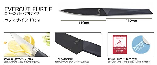 TB Groupe - Furtif Evercut Utility Knife - Up to 25 Years Without Requiring Sharpening - Stainless Steel Knife - Made in France - 4.5”