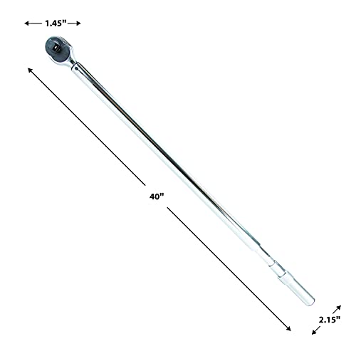 Performance Tool M204 3/4-Inch Drive Torque Wrench with LH/RH Thread Torque Capabilities - 100 to 600 ft/lbs of torque