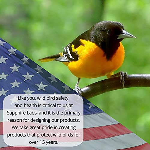 Sapphire Labs Naturally Fresh Hummingbird Nectar with Nectar Defender Lasts Longer in Hummingbird Feeders | Makes 96 oz of Clear Hummingbird Nectar | an Easy Mix Hummingbird Nectar Powder