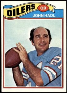 1977 topps # 83 john hadl houston oilers (football card) ex oilers kansas