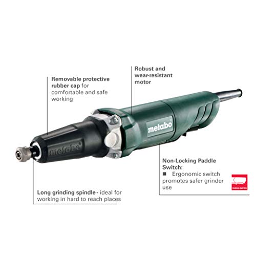 Metabo - Die Grinder - 25, 000 Rpm - 3.5 Amp W/Non-Locking Paddle, AC/Dc (600453420 400), Die Grinders, Green