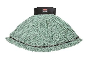 rubbermaid commercial 1924814 maximizer mop head, microfiber blend, large, green