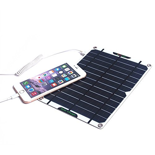 SUNKINGDOM™ 6W 5V USB Port Ultra-thin Portable Solar Panel Solar Charger with PowermaxIQ Technology for iPhone, iPad, iPod, Samsung, Camera, and Any Other USB Device