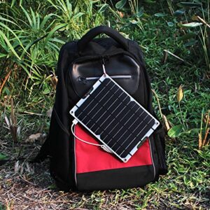 SUNKINGDOM™ 6W 5V USB Port Ultra-thin Portable Solar Panel Solar Charger with PowermaxIQ Technology for iPhone, iPad, iPod, Samsung, Camera, and Any Other USB Device