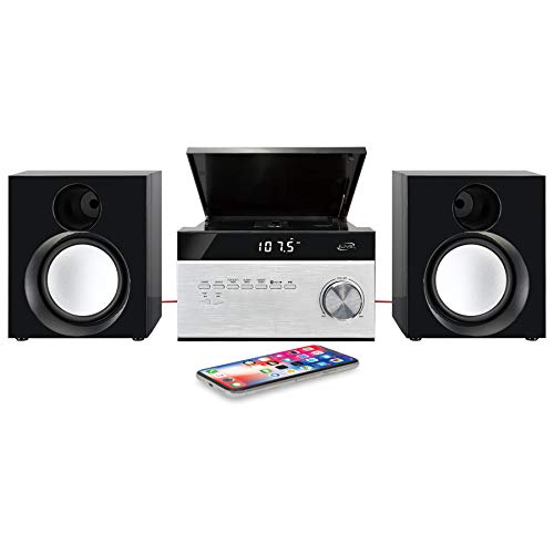 iLive Wireless Home Stereo System, with CD Player and AM/FM Radio, Includes Remote Control (iHB227B),Black/Silver