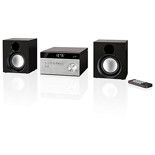 iLive Wireless Home Stereo System, with CD Player and AM/FM Radio, Includes Remote Control (iHB227B),Black/Silver